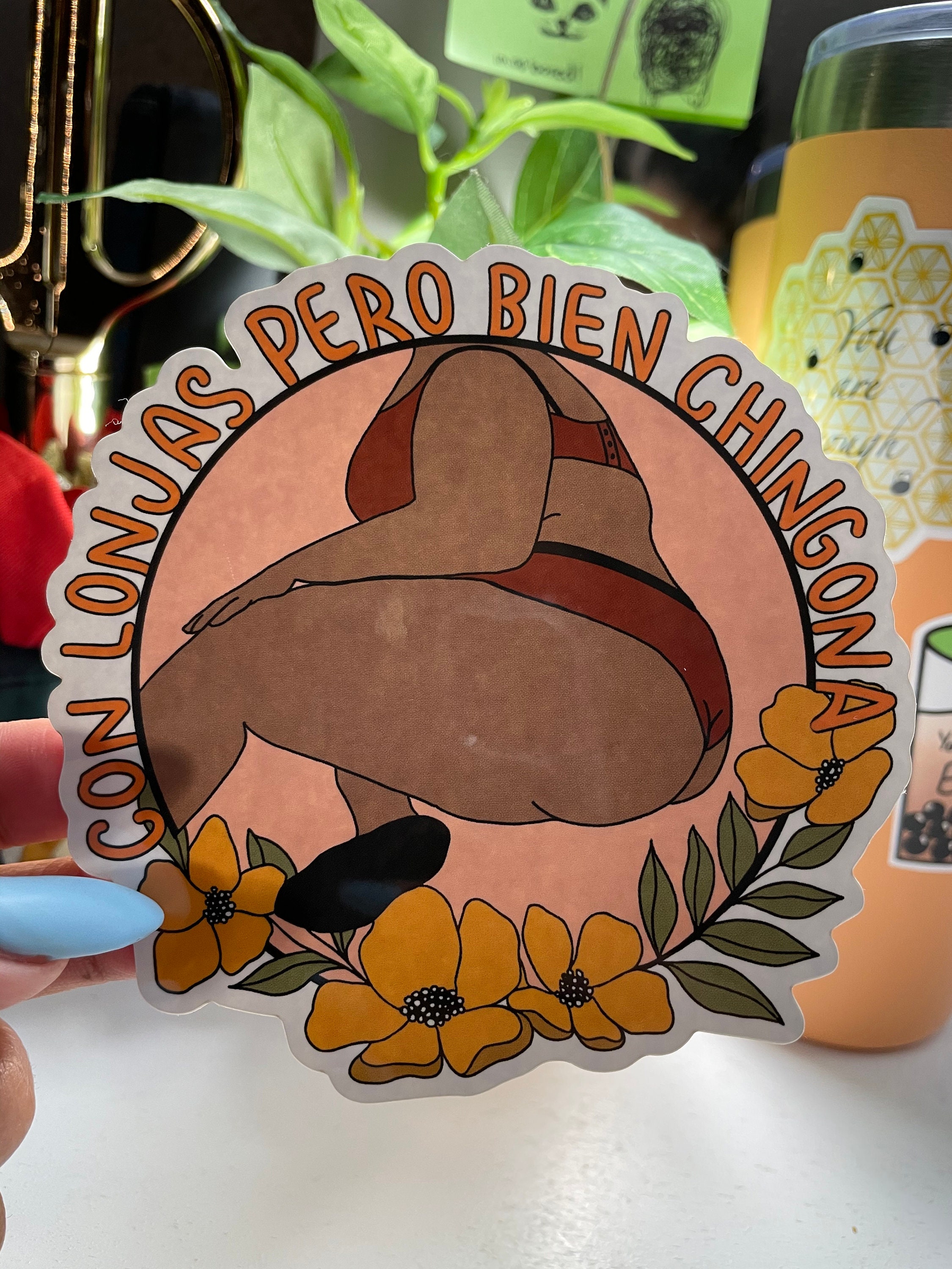 Con Lonjas Pero Bien Chingona Sticker - Etsy New Zealand