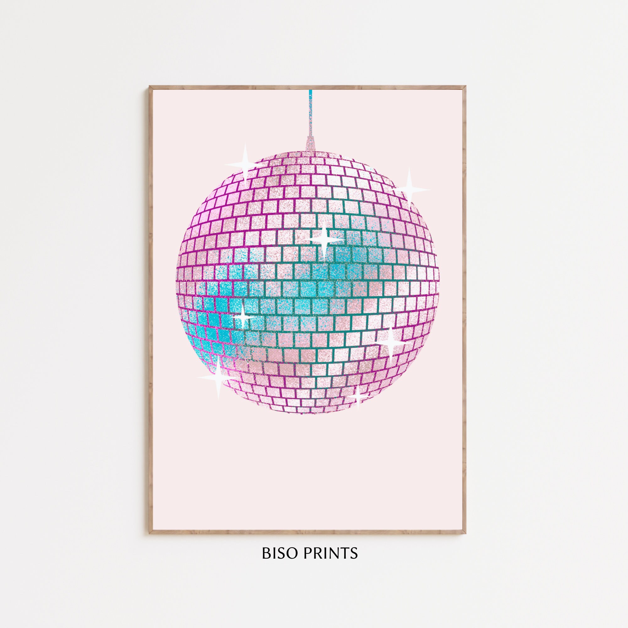 Retro Disco Balls-70s Style Poster-trendy Retro-boho Wall Art-disco ...