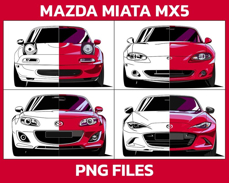 Mazda Miata Mx-5 Png Files Roadster Na Nb Nc Nd Jdm Front View High ...
