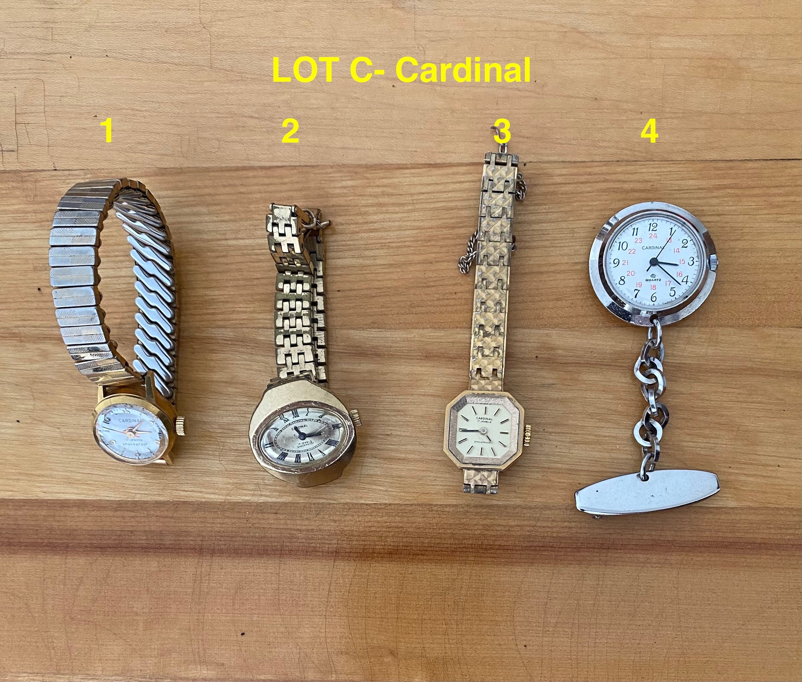 Women's Watches- Vintage, Random Lots, or per Piece, Cardinal, Timex ...