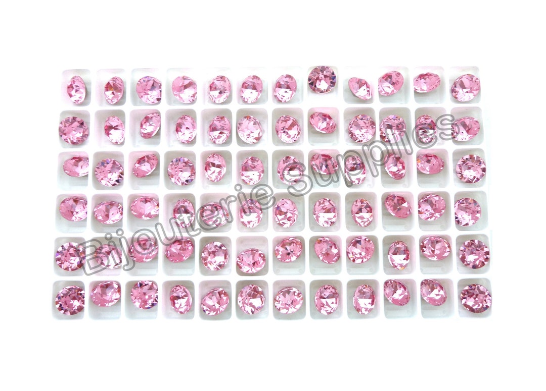 Preciosa Maxima ROYAL Light Rose Loose Crystals, 8mm 39ss Round Foiled ...
