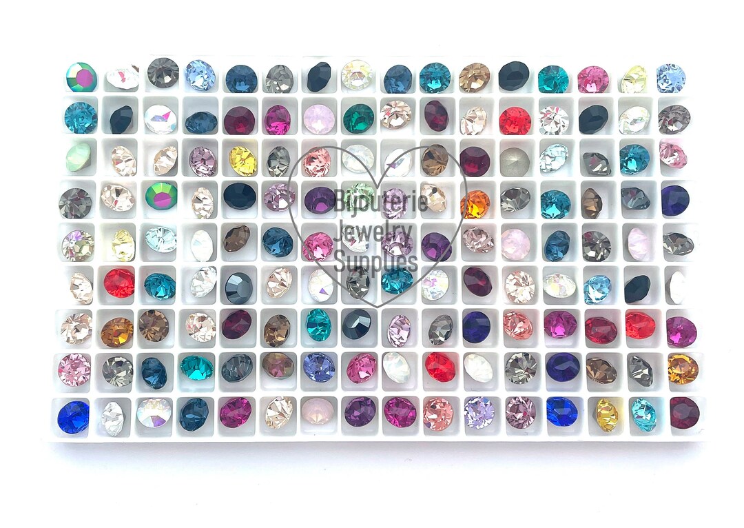Preciosa Maxima Loose Crystal Chatons, 6mm 29ss Round Foiled, AB and ...
