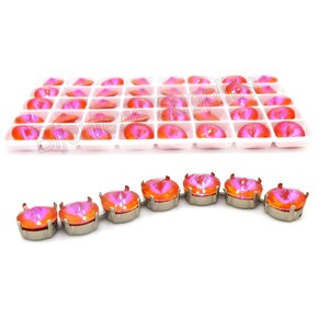 Orange Lacquer Delite Loose Crystals, 1122 12mm Round Rivoli, Pointy ...