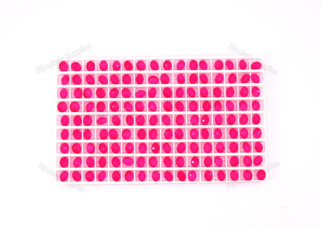 Aurora Electric Neon Pink Loose Lacquer Back Crystals, 1088 6mm Round ...