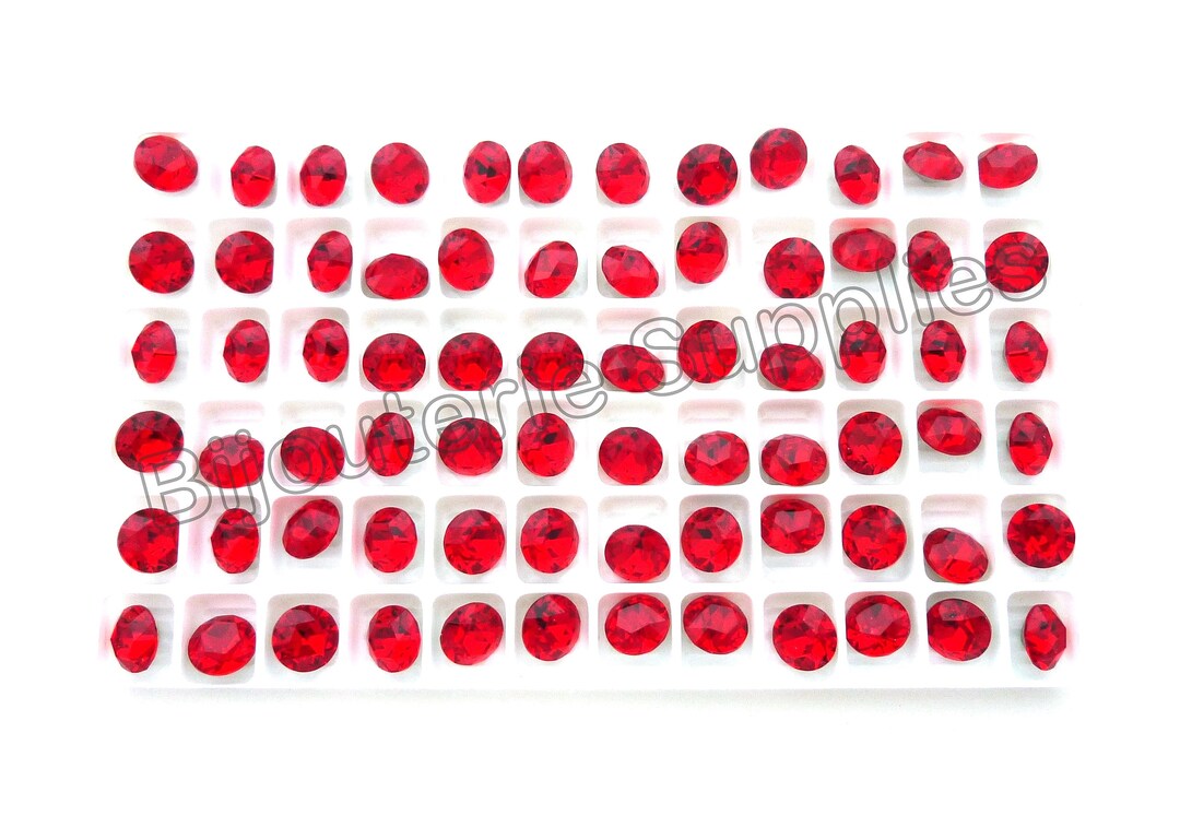 Preciosa Maxima ROYAL Light Siam Loose Crystals, 8mm 39ss Round Foiled ...
