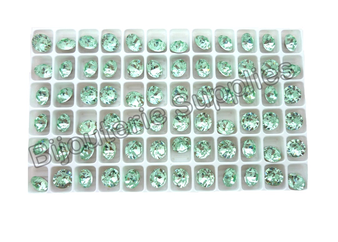 Preciosa Maxima ROYAL Chrysolite Loose Crystals, 8mm 39ss Round Foiled ...