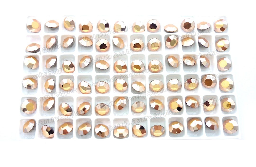 Preciosa Maxima Loose Crystal Chatons, Capri Gold, Metallic Rose Gold ...