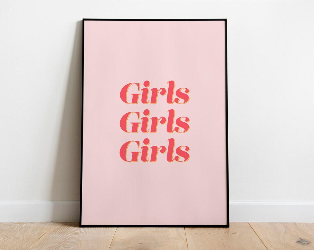 Poster: Girls, Girls, Girls, Rosé - Etsy