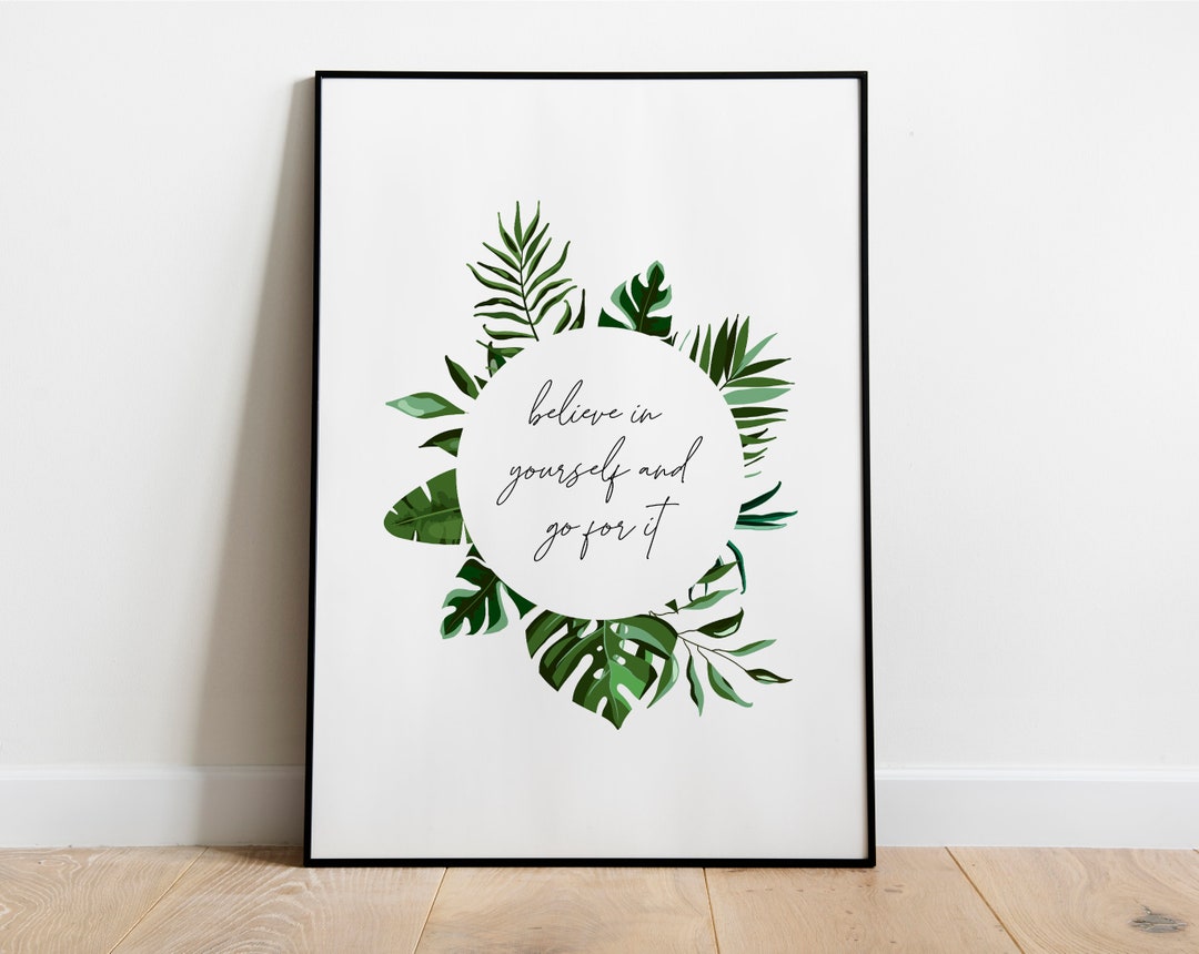 Poster: Believe in Yourself - Etsy