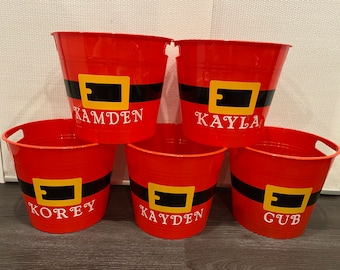 Plastic Santa Bucket | Etsy