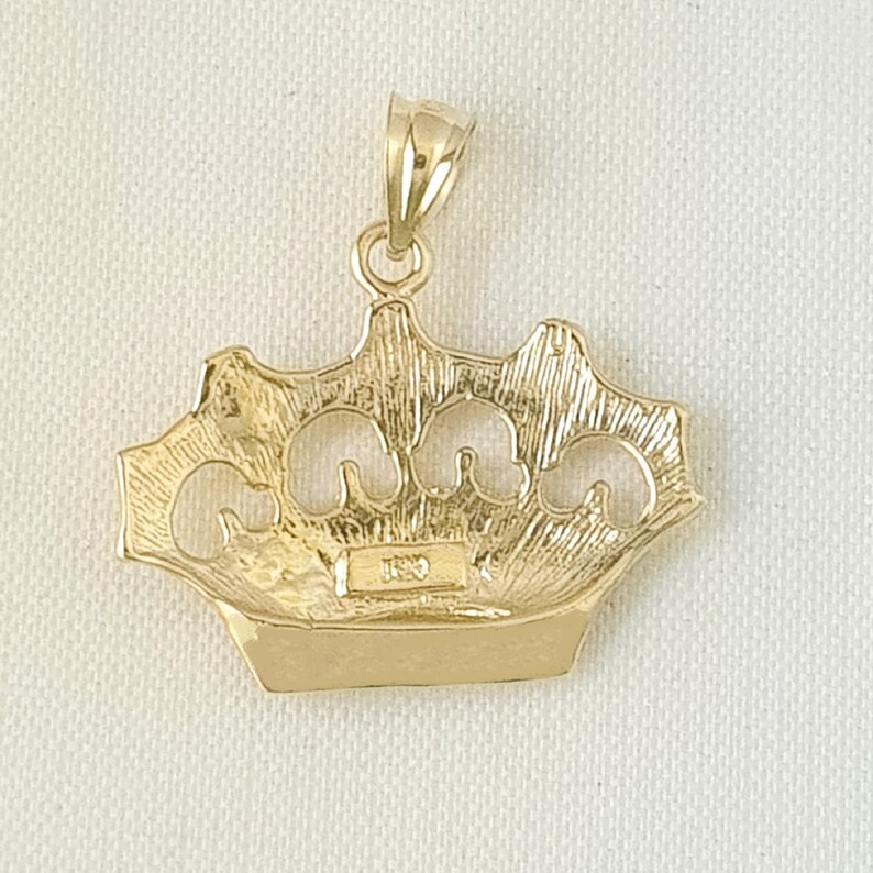 14K Yellow Gold CROWN Pendant - Etsy
