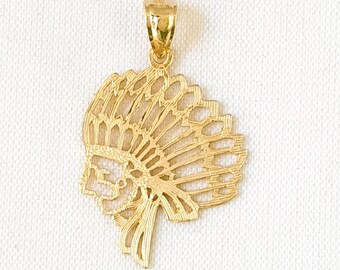Gold Chief Pendant - Etsy
