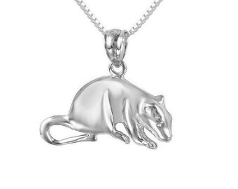 Sterling Silver Rat Necklace - Etsy