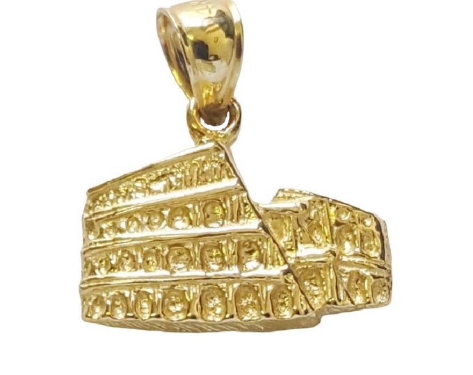 14K Yellow Gold ROMAN COLISEUM / COLOSSEUM Pendant - Etsy