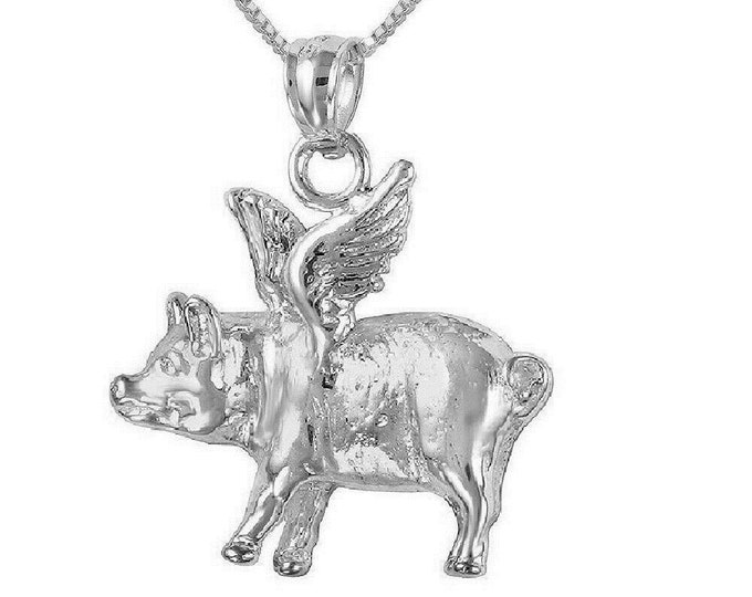Flying Pig Necklace Handcrafted Porcelain Jewelry Camp Hollow ...