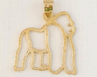 Gorilla Jewelry 14k Gold Handmade Gorilla Charm GL6-CG - Etsy