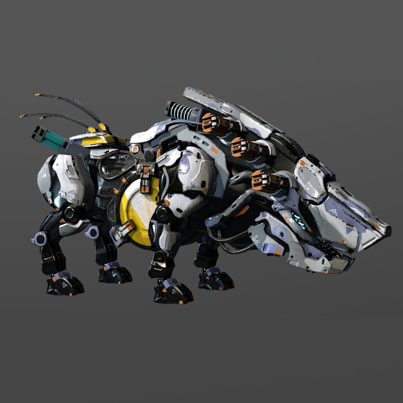 Rare Behemoth Horizon Zero Dawn 3D Model Blend Original Format USDZ ...