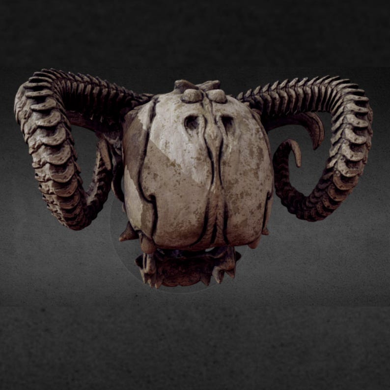 Demon Skull Textured 3D Print Model Original Formats OBJ, USDZ, Gltf ...