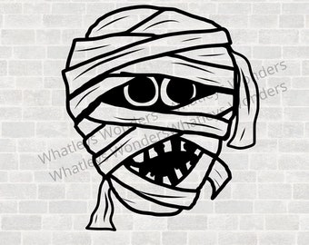 Cute Halloween Mummy Faces SVG Cut File & Clipart E413 SVG - Etsy