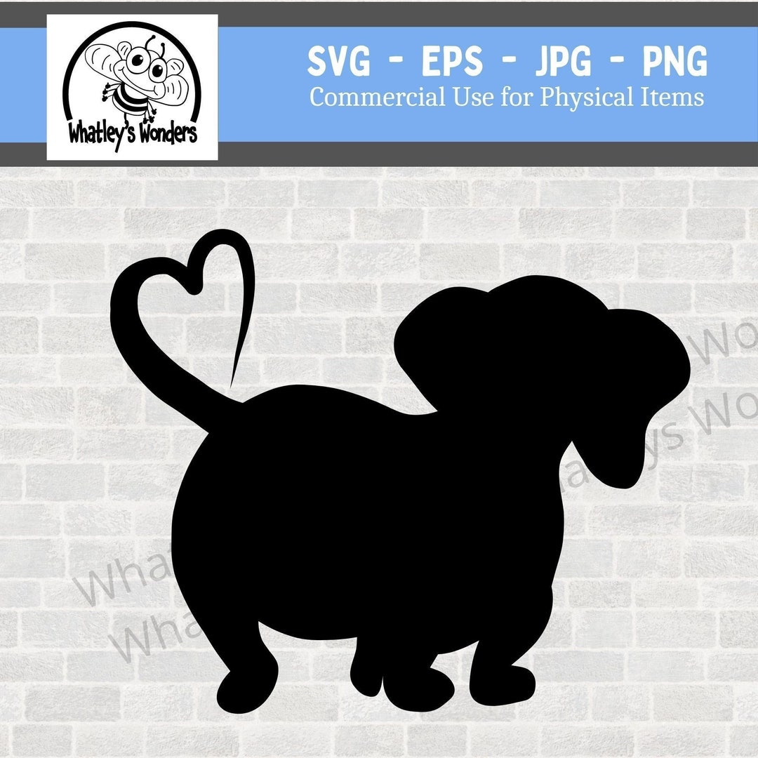 Dachshund SVG - Puppy JPG - Dog Cut File - Small Dog Png - Hand Drawn ...