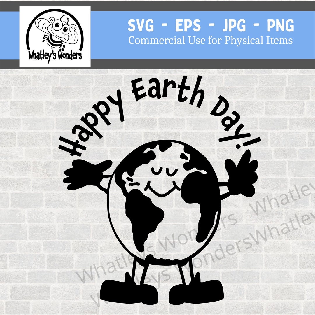 Happy Earth Day Cut File Earth Day Svg Teacher JPG Educational Cut File ...