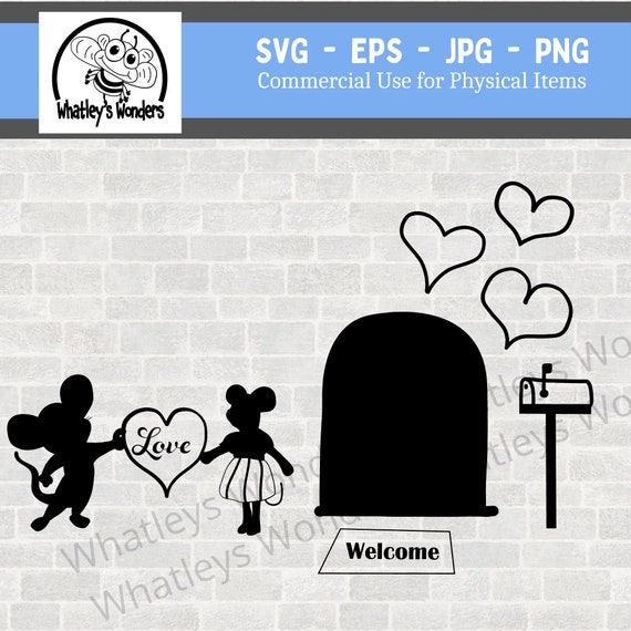 Mouse House Svg Mice Valentine Cut File Valentines Day PNG | Etsy Australia