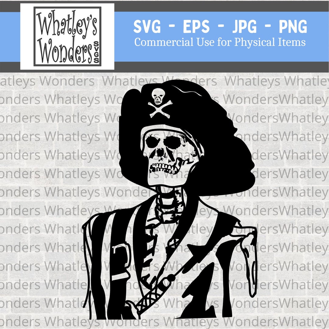 Pirate Skeleton SVG Skeleton Cut File Pirate JPG Cricut - Etsy UK