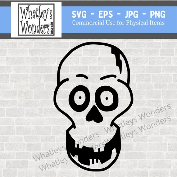 Happy Skeleton Head Clipart