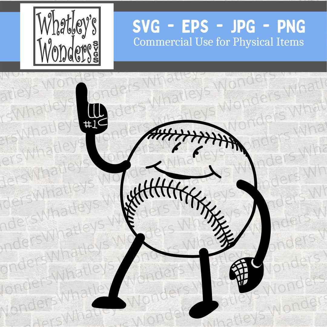 Baseball Svg 1 Ball Svg Play Ball Svg Baseball Tshirt File Player Svg ...