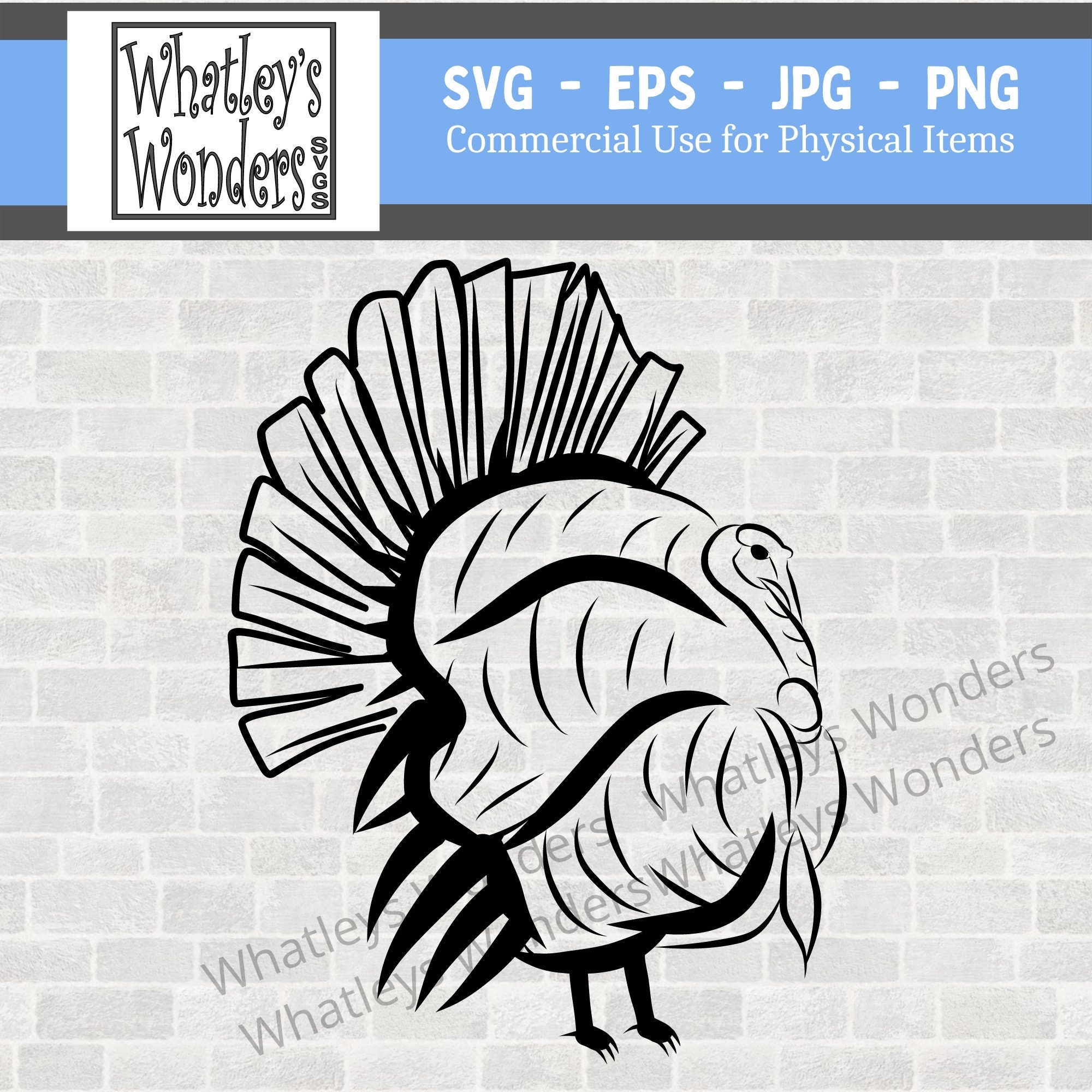 Turkey SVG - Farm Animal Cut File - Thanksgiving JPG - Hand Drawn ...