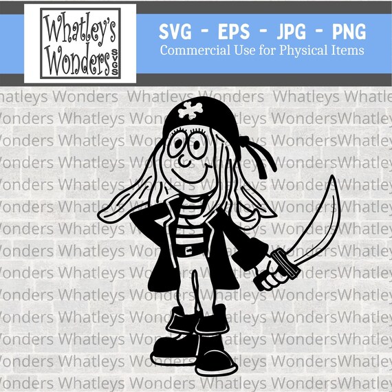 Pirate Girl SVG Female Pirate Cut File Kids Pirate JPG - Etsy Australia