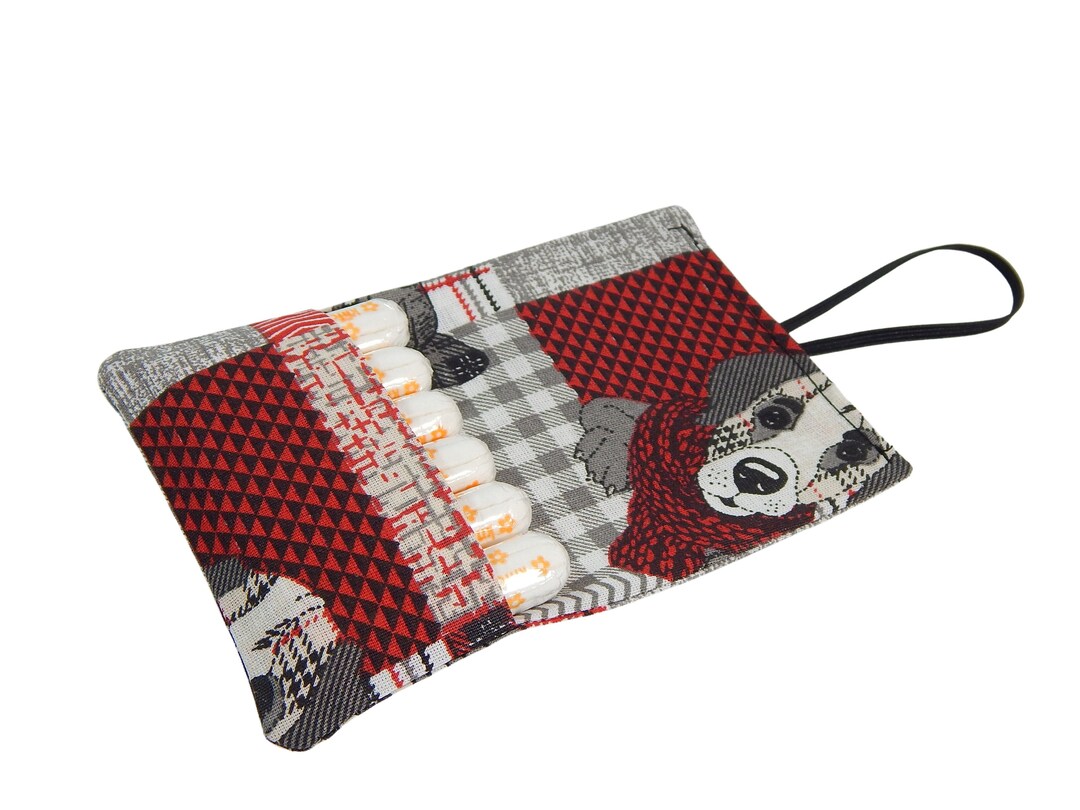 Tampon Bag, Dogs, Tampon Bag, Period Bag, Hygiene Bag, Toiletry Bag ...