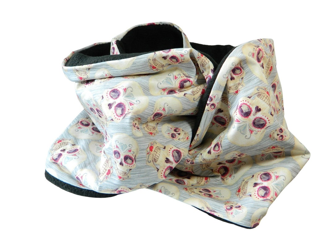 Loop Scarf Cuddly Scarf Skull Goth Scarf Punk Skirt Day - Etsy UK