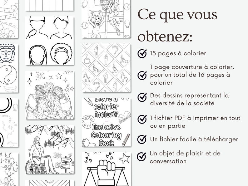 Diversity Printable Coloring Pages, Printable Inclusive 16-page ...