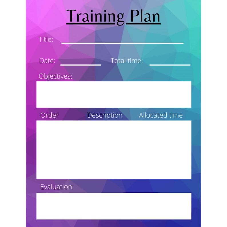 Bundle of 4 Digital Lesson/training Plan Templates for Educators ...