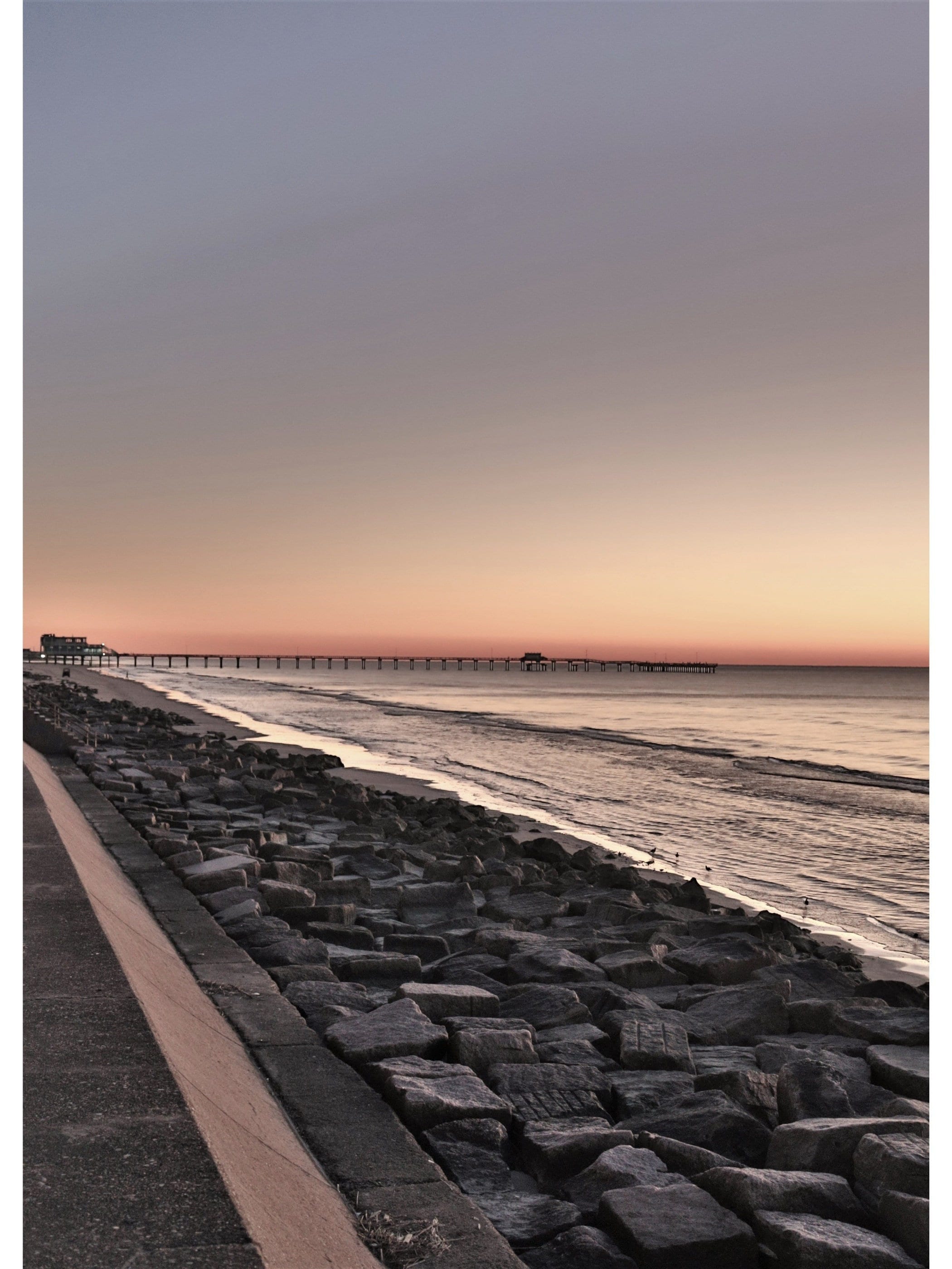 Galveston TX Seawall | Galveston Beach Sunrise | Beach Wall Art | Texas ...