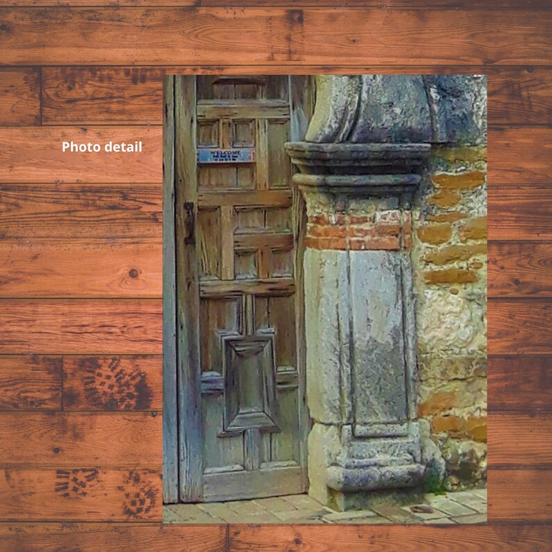 Rustic Chapel Door Photo Mission Espada San Antonio Texas | Etsy