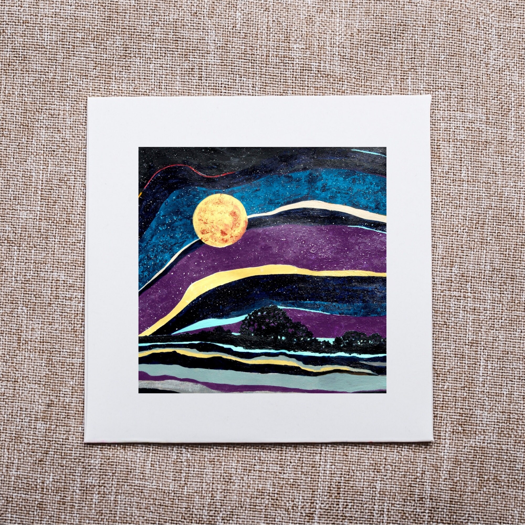 Lunar Eclipse Abstract Print | Nighttime Landscape | Moon Abstract ...