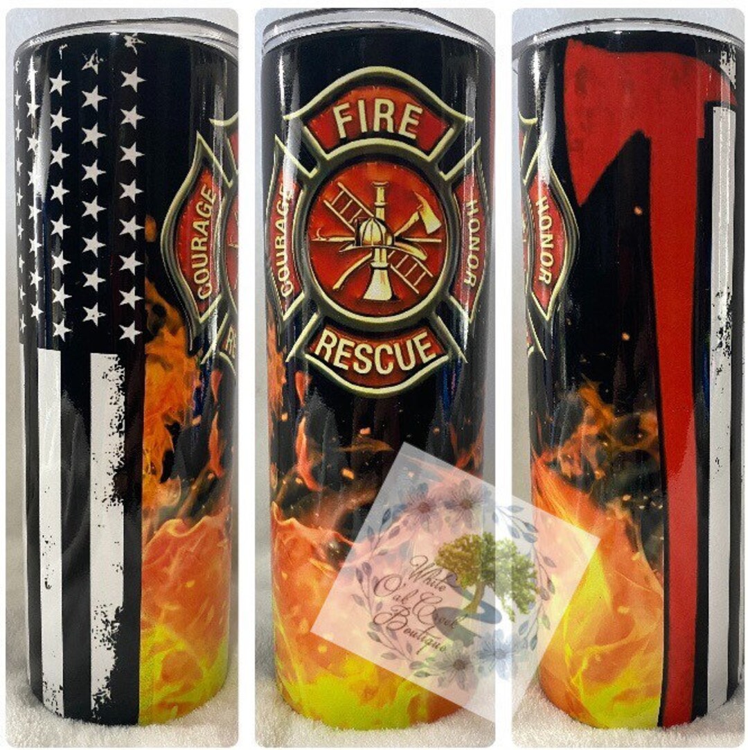 Fire Rescue Red Line Flag Axe Fire Department Firefighter - Etsy