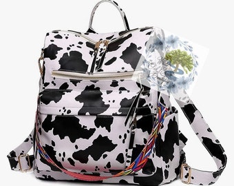 Western Backpack Cow Print - Etsy