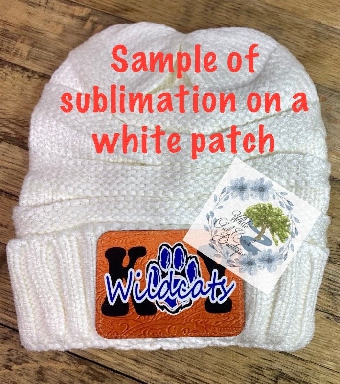 5 Pack Blank Sublimation or DTF Patches Hexagon White Faux Leather ...