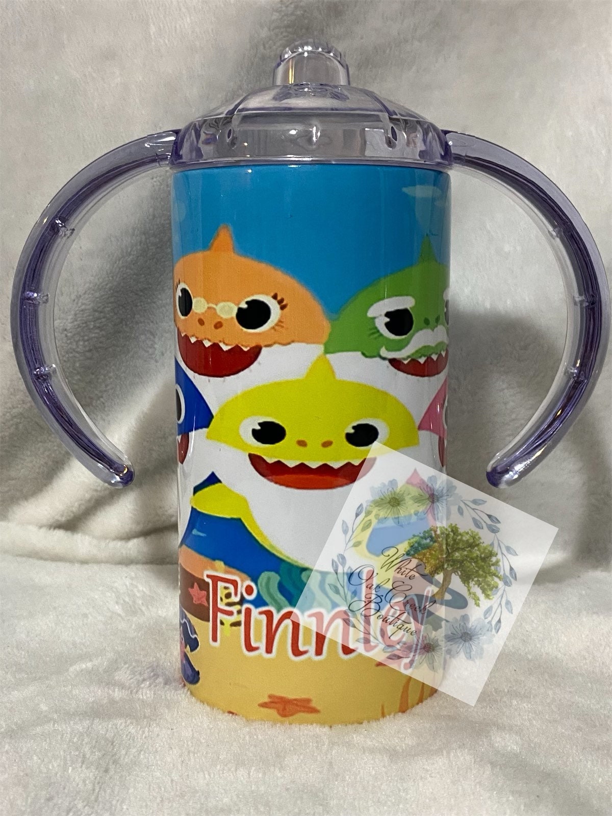 Shark Cartoon 12 Ounce Sippy Cup With Valve - Etsy