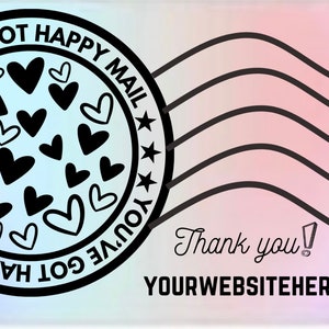 Happy Mail Stickers Printed Packaging Stickers for Small Business ...