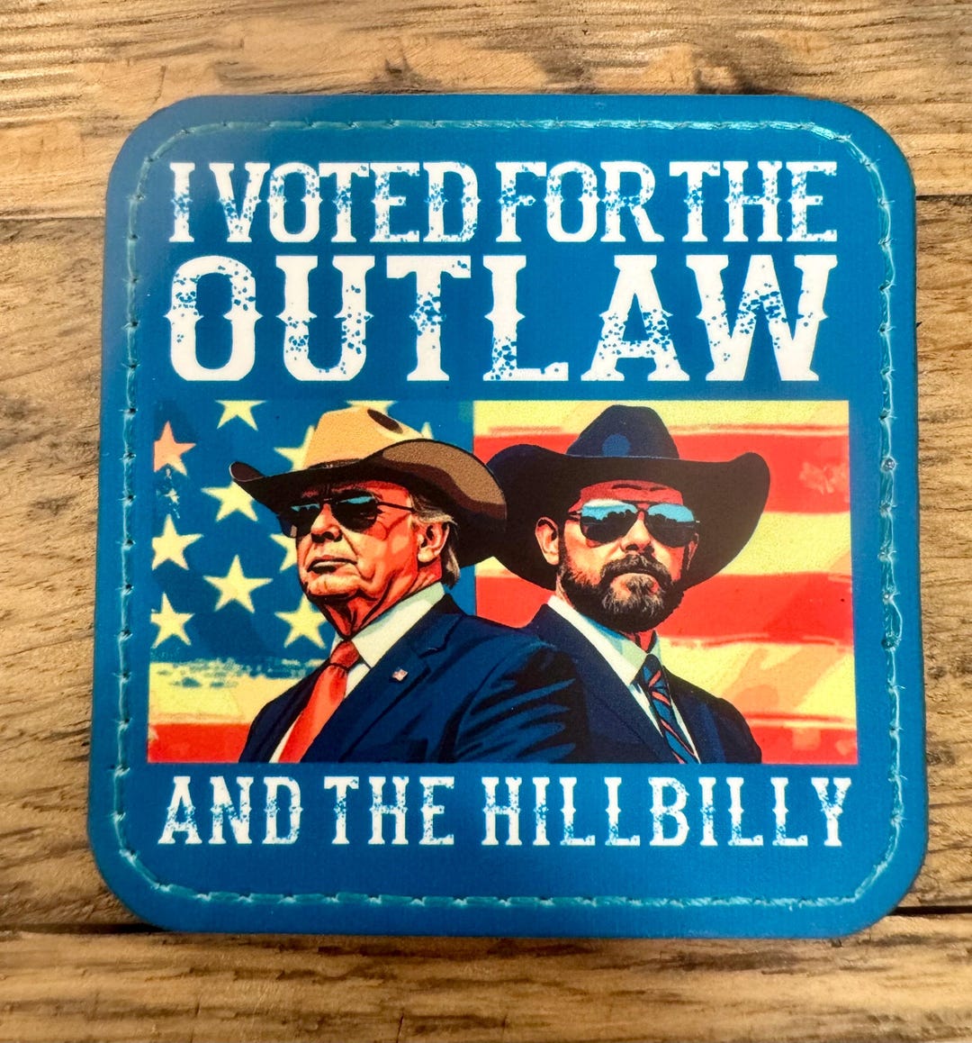 Trump Vance Cowboy Thread 2 1/2” X 2 1/2” Square Sublimation Trucker ...