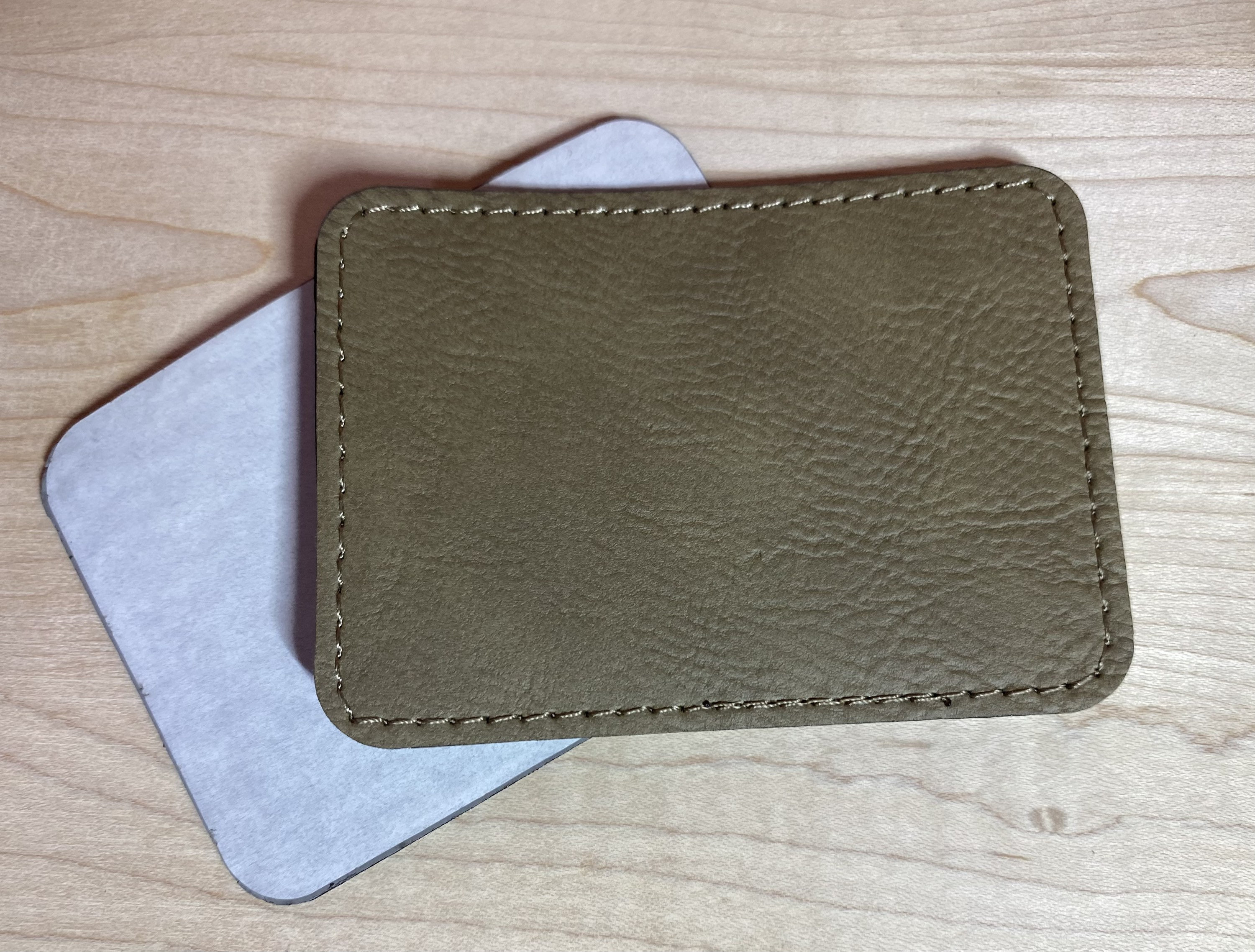 5 Pack Laser Hat Patches Rectangle Color Stone Faux Leather Threaded 3 ...