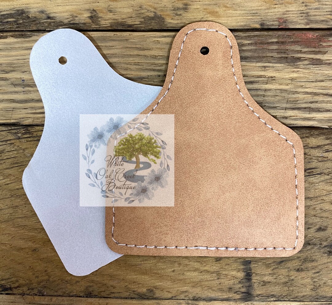 5 Pack Cow Tag Hat Patch Blank Sublimation Laser or DTF Patches Brown ...