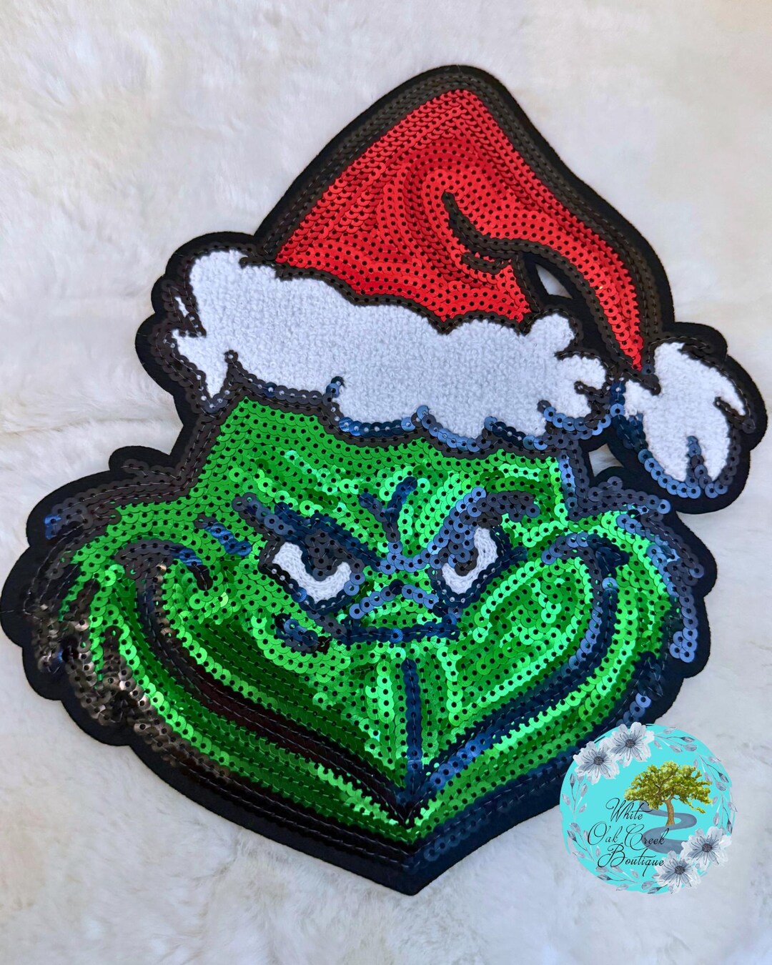 LARGE Green Guy Sequin Patch 11” Tall Iron-on DIY Patch Real Sequins ...