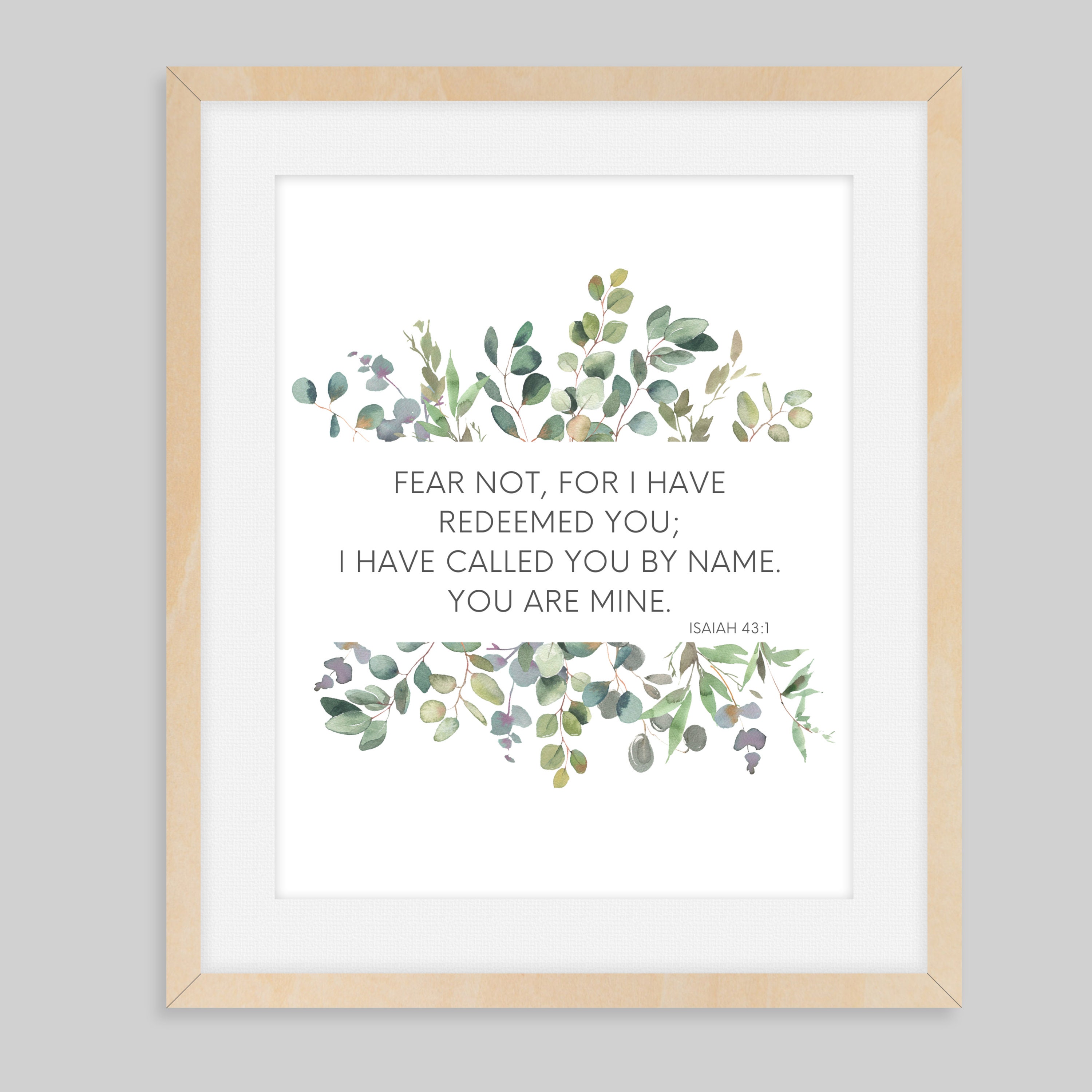 Bibelvers Drucke Jesaja 43:1 Schrift Wandkunst Moderne - Etsy