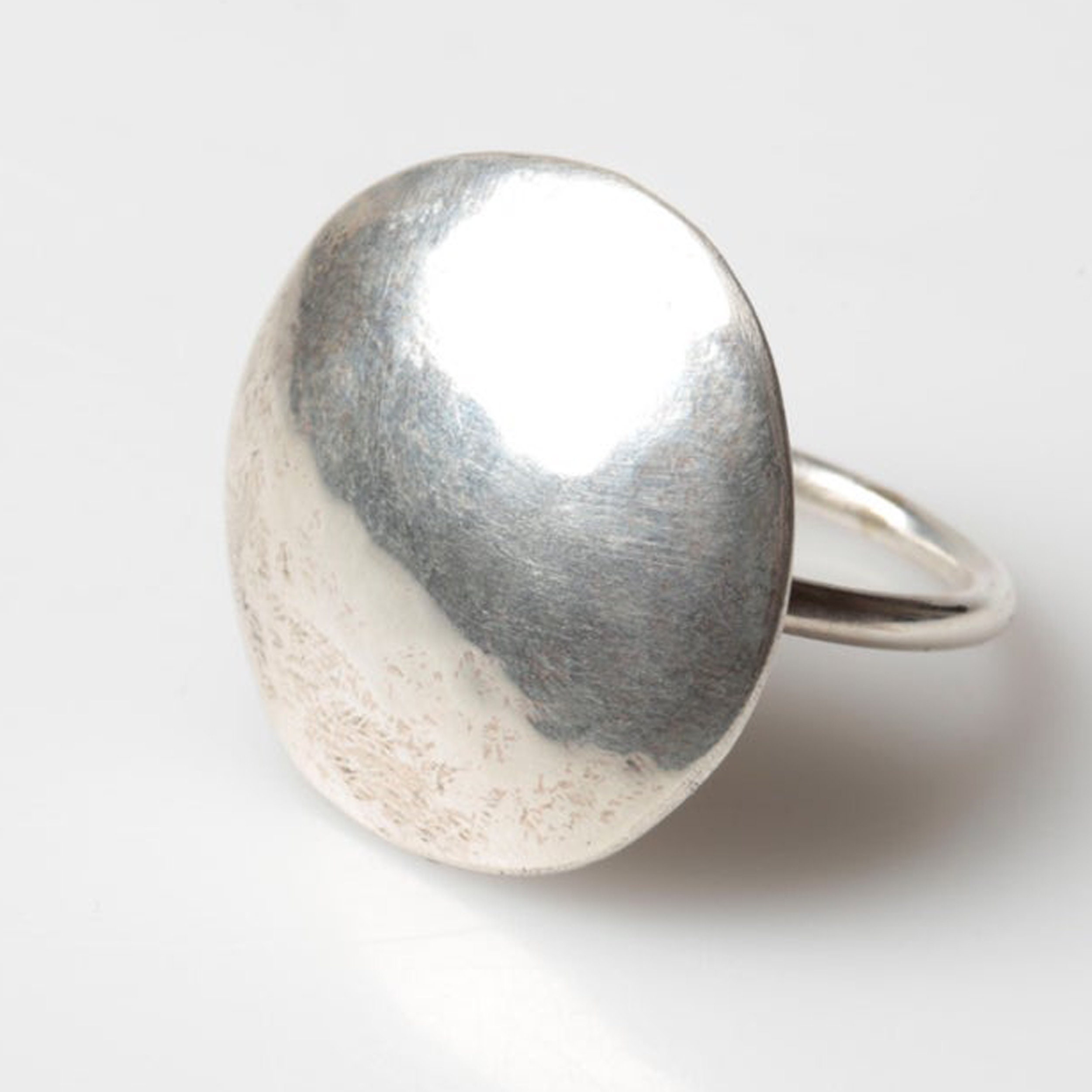 Domed ring Domed Silver Ring Statement Ring Chunky Ring | Etsy