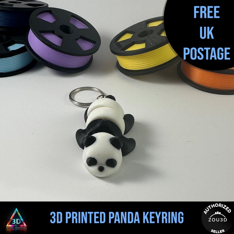 3D Printed Panda Keychain - Kawaii - Cute - Fidget - Keyring - Gift - Etsy